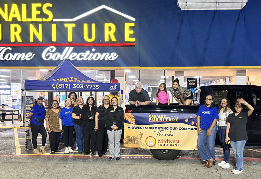 Canales Furniture Partners with Midwest Food Bank Texas